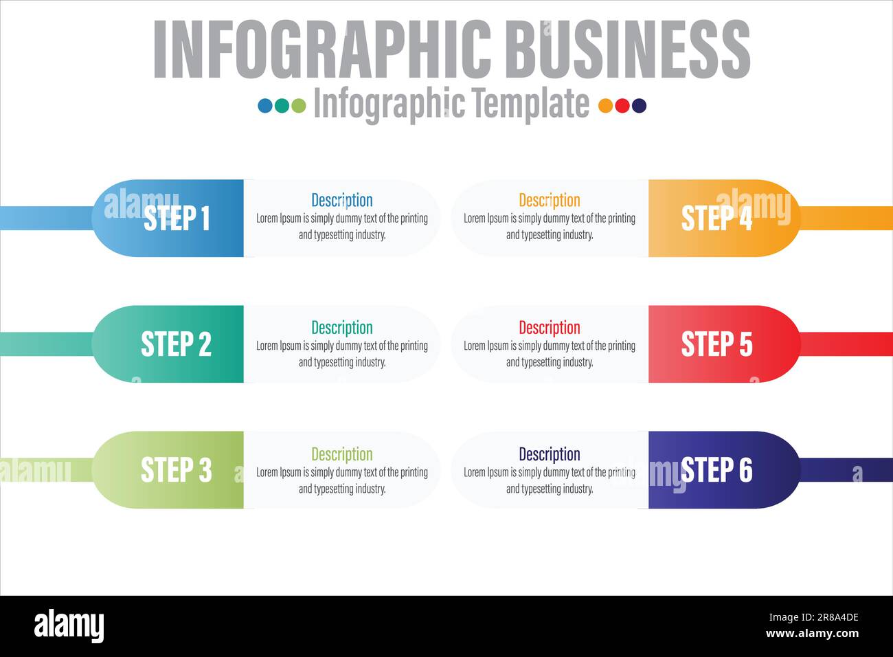 Infographic business concept for slide presentation with 6 point 6 step ...