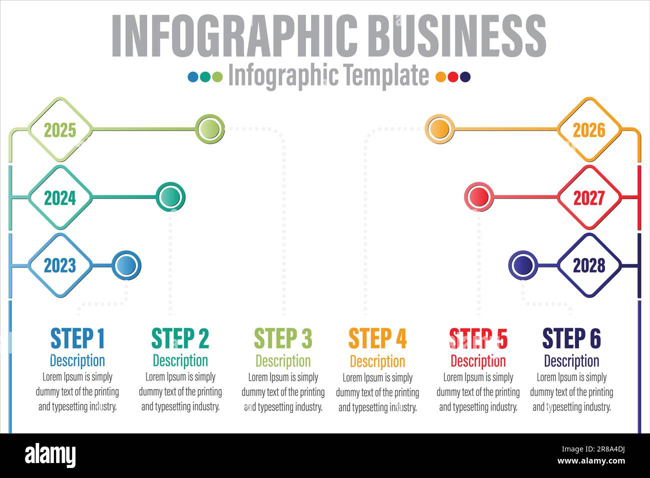 Infographic template design with business and analytics icons. timeline ...