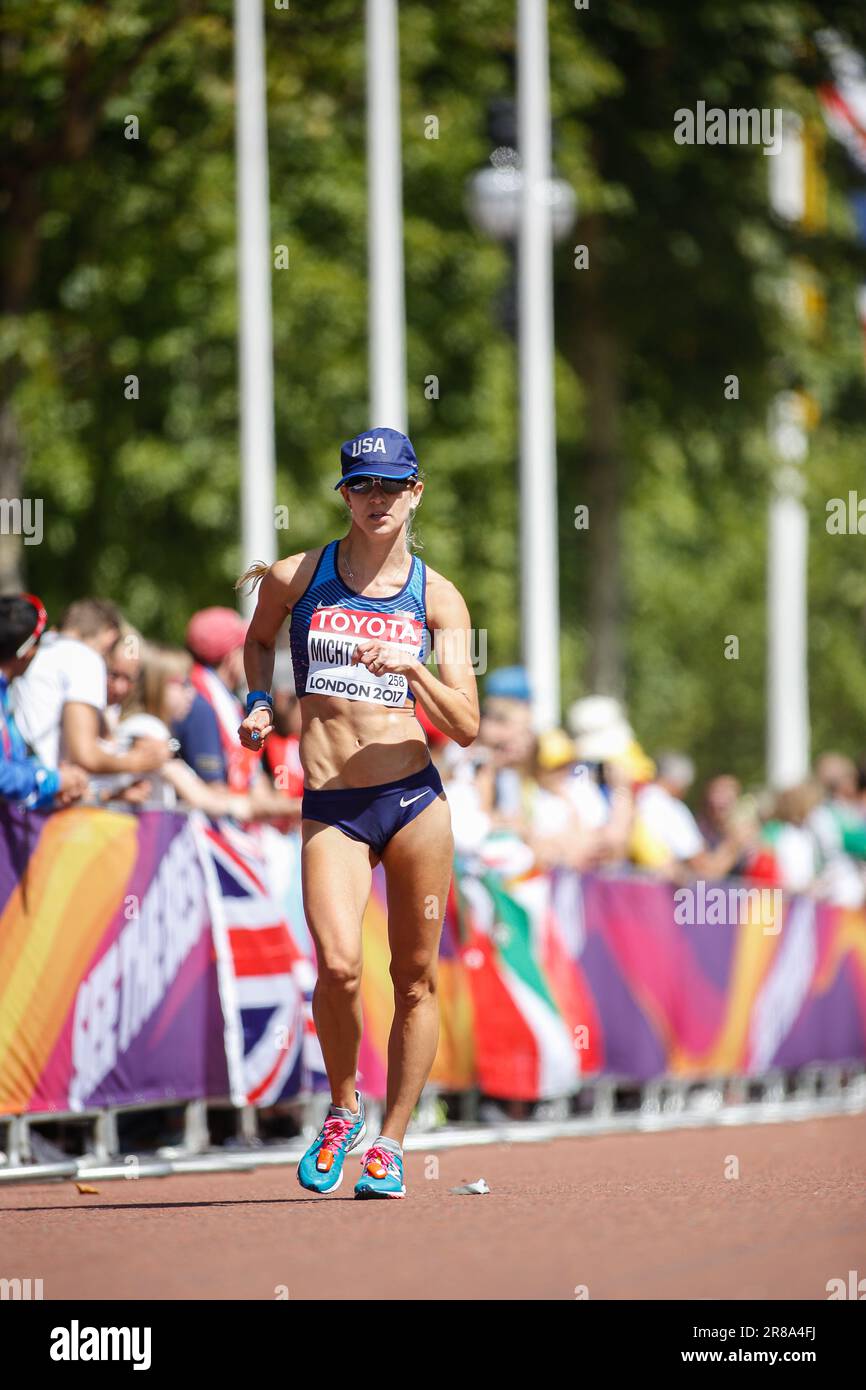 Maria Michta-Coffey participating in the 20 Kilometres Race Walk at the ...