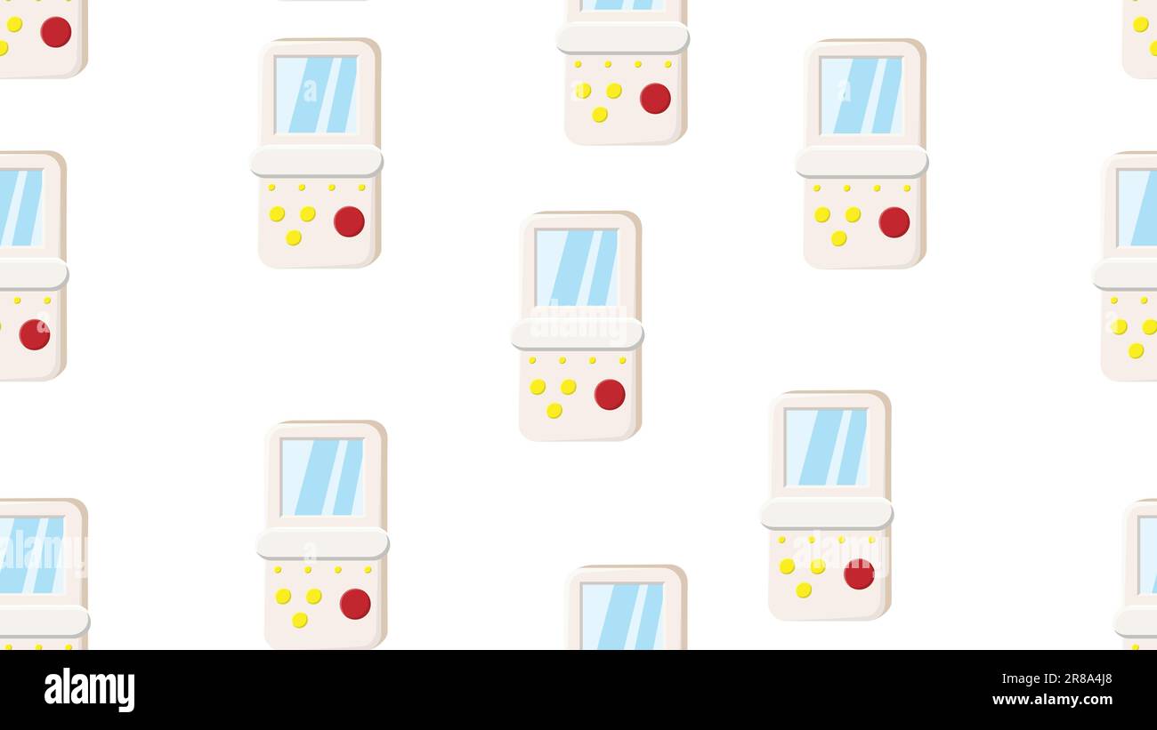 Seamless pattern endless with handheld game consoles, electronic toys ...
