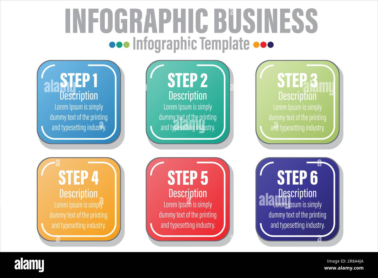 Infographic templates 6 options, parts, steps, processes. Infographics ...
