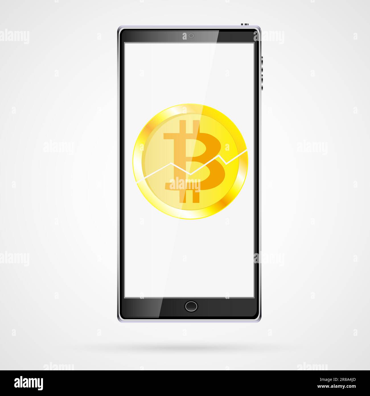 Smart phone with a cracked screen Stock Vector Images - Alamy