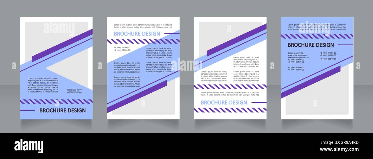 Planning and management light blue blank brochure design Stock Vector ...