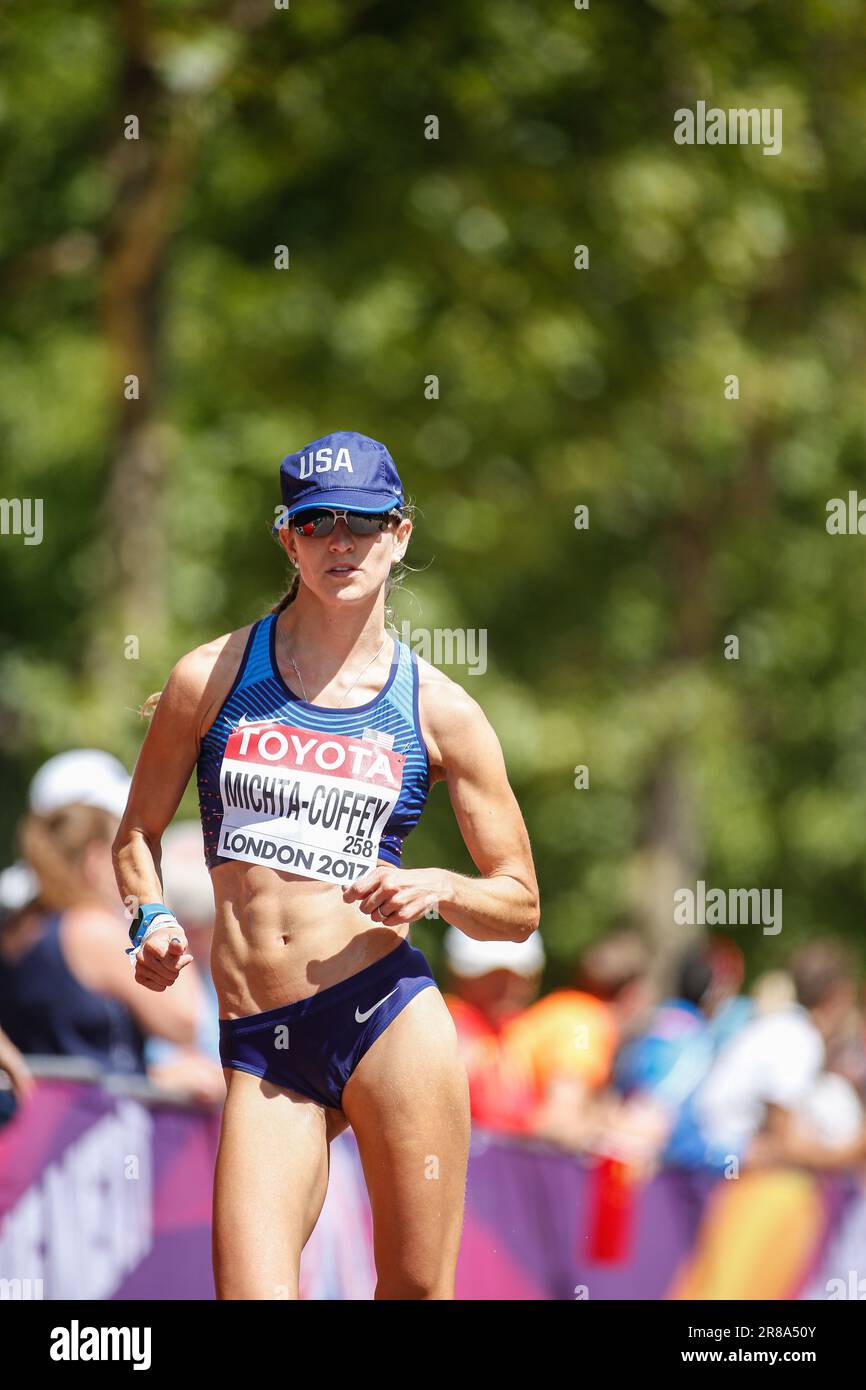 Maria Michta-Coffey participating in the 20 Kilometres Race Walk at the ...