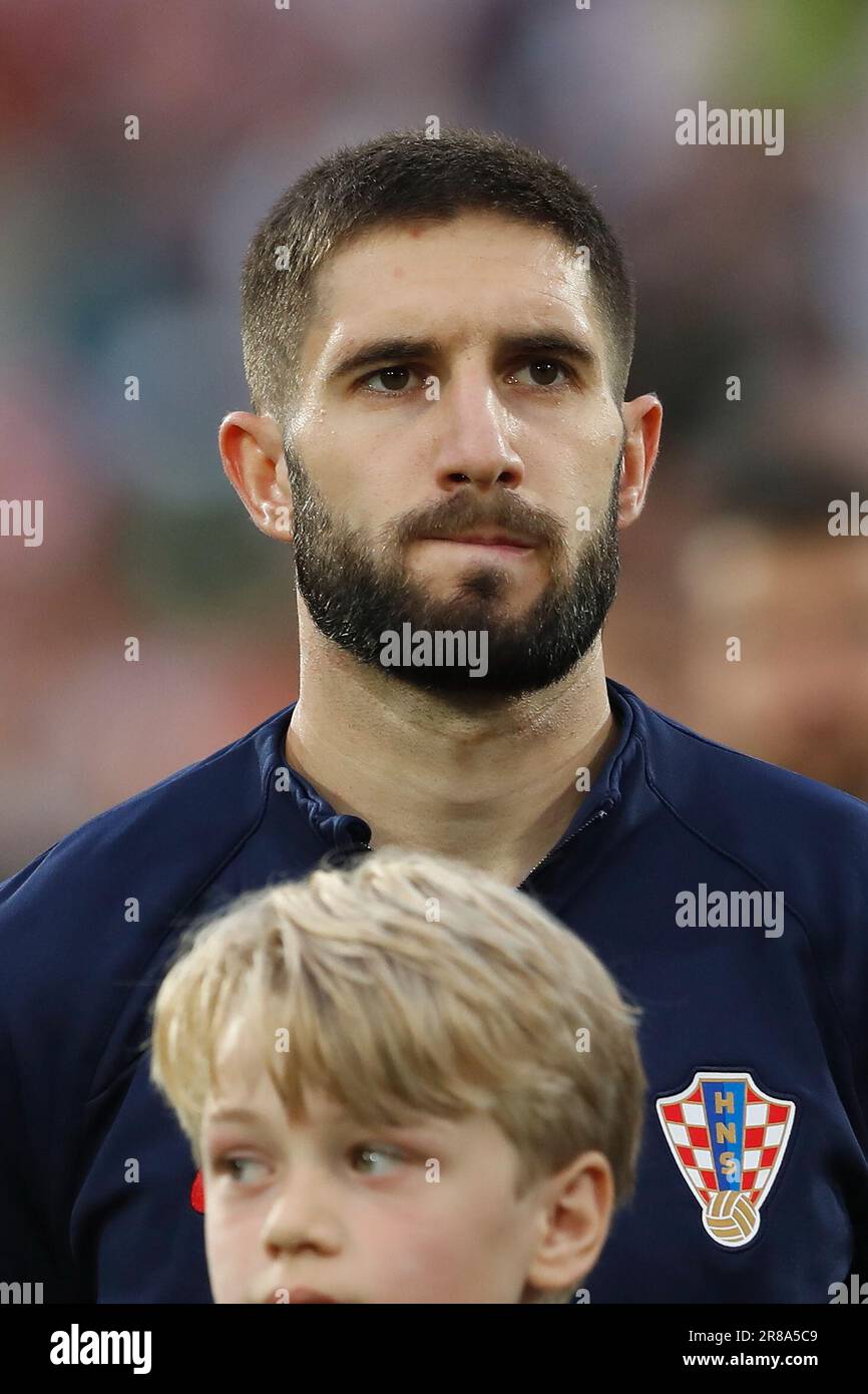 Rotterdam, Netherlands. 18th June, 2023. Luka Ivanusec (CRO) Football ...