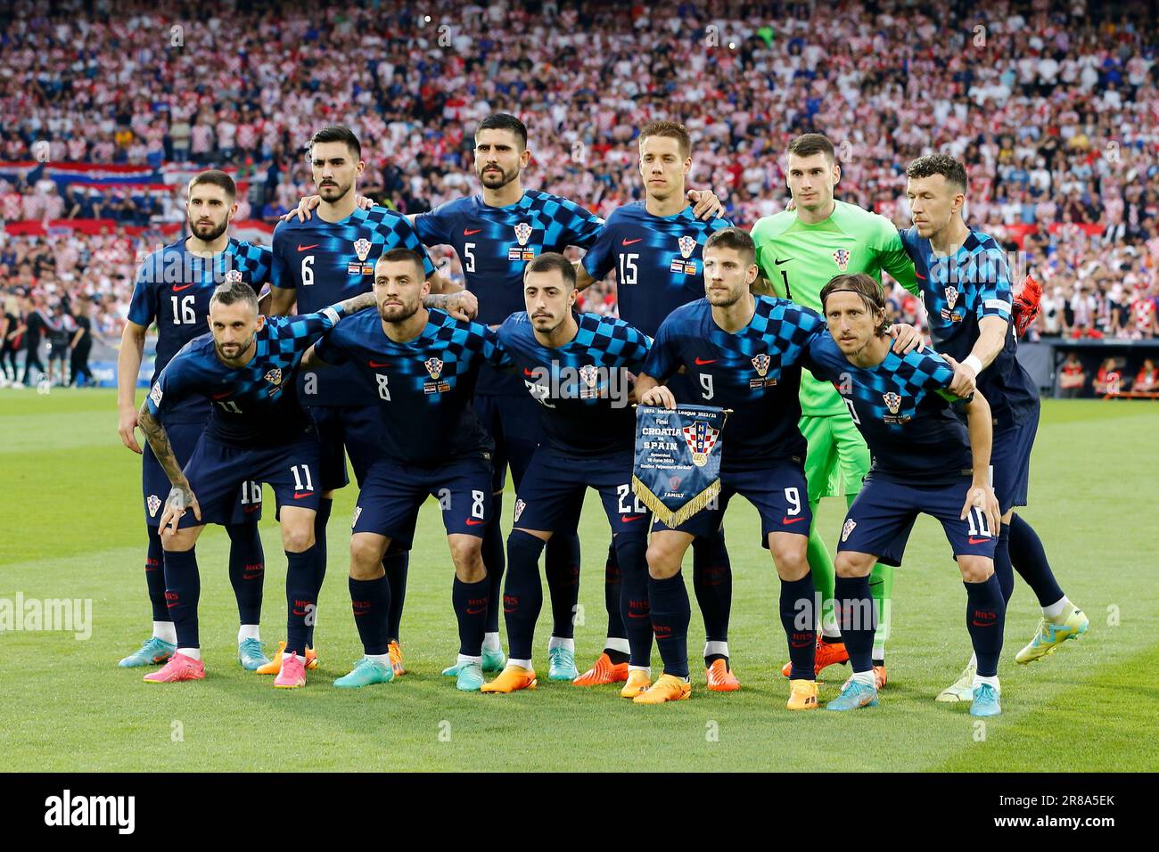 Rotterdam, Netherlands. 18th June, 2023. Croatia team group line-up ...