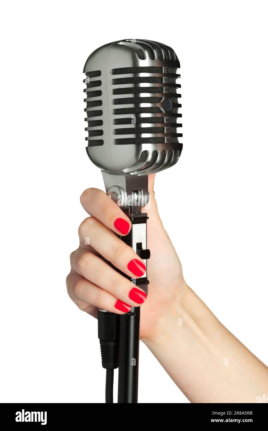 audio microphone retro style Stock Photo - Alamy