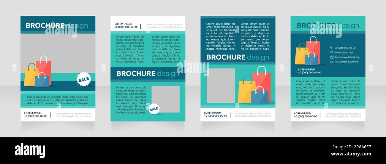 Buying makeup products with discount blank brochure design Stock Vector ...