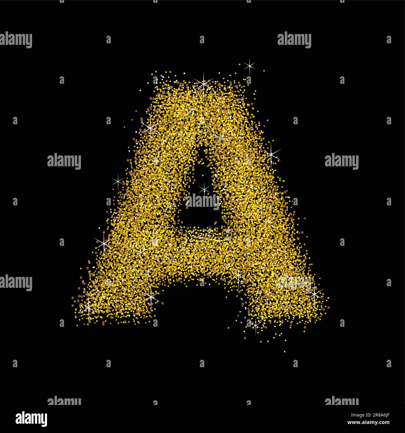 Gold dust font type letter A Stock Vector Image & Art - Alamy