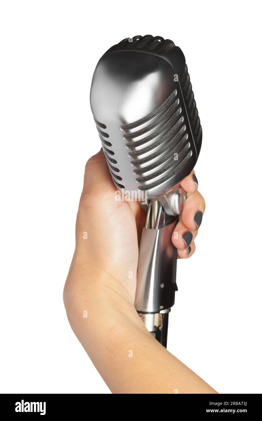 audio microphone retro style Stock Photo - Alamy