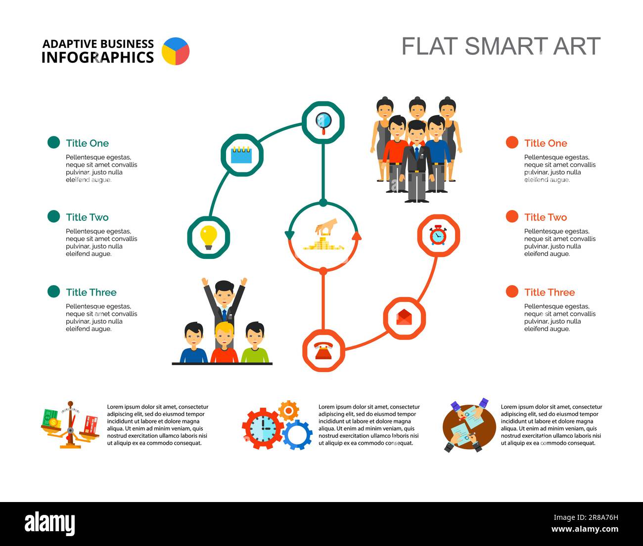 Workflow Infographic Slide Template Stock Vector Image & Art - Alamy