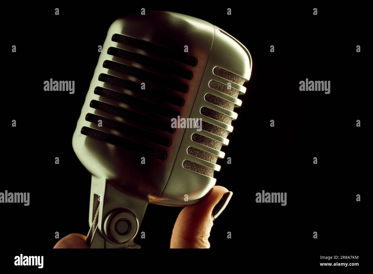 audio microphone retro style Stock Photo - Alamy