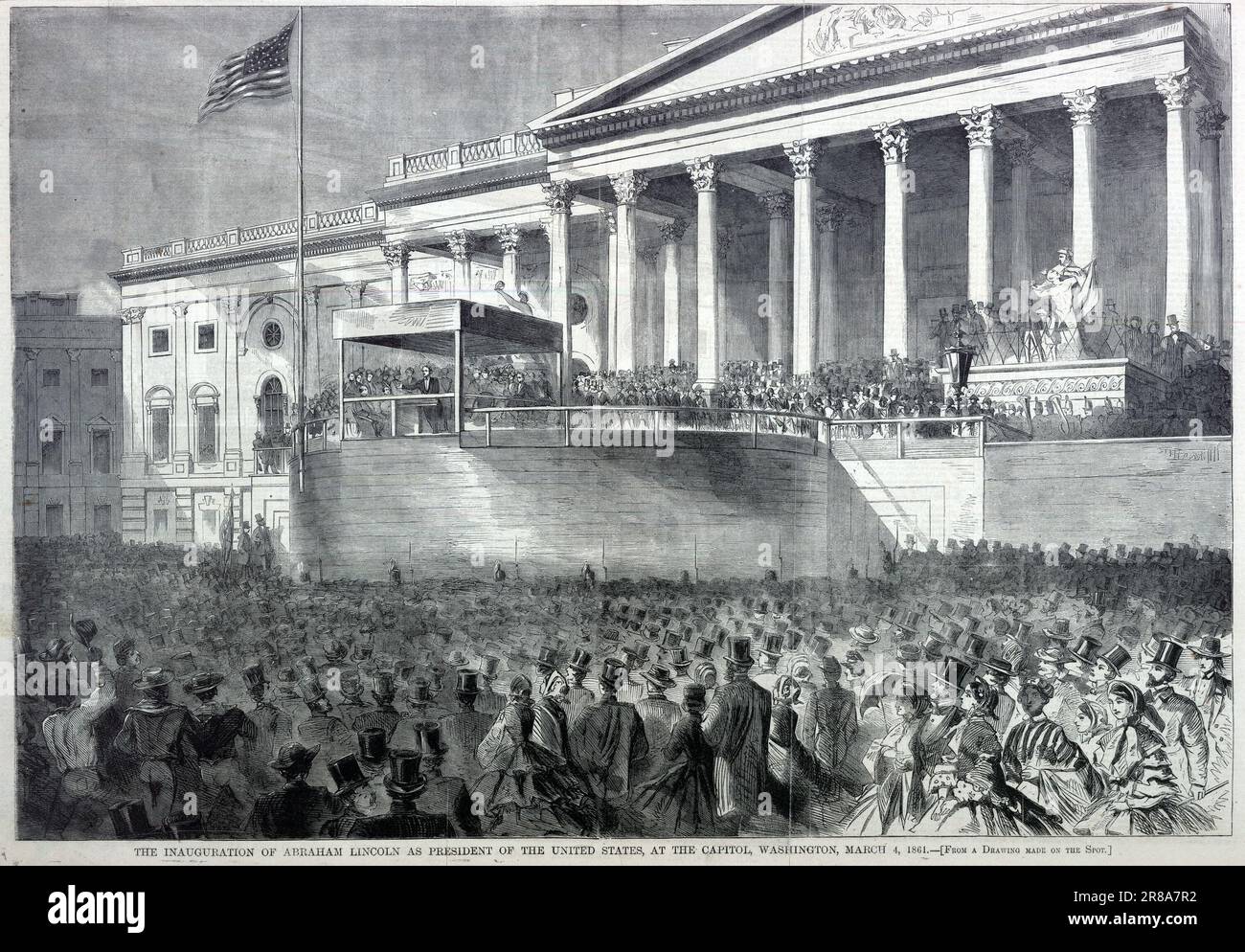 The Inauguration of Abraham Lincoln as President, from Harper's Weekly ...