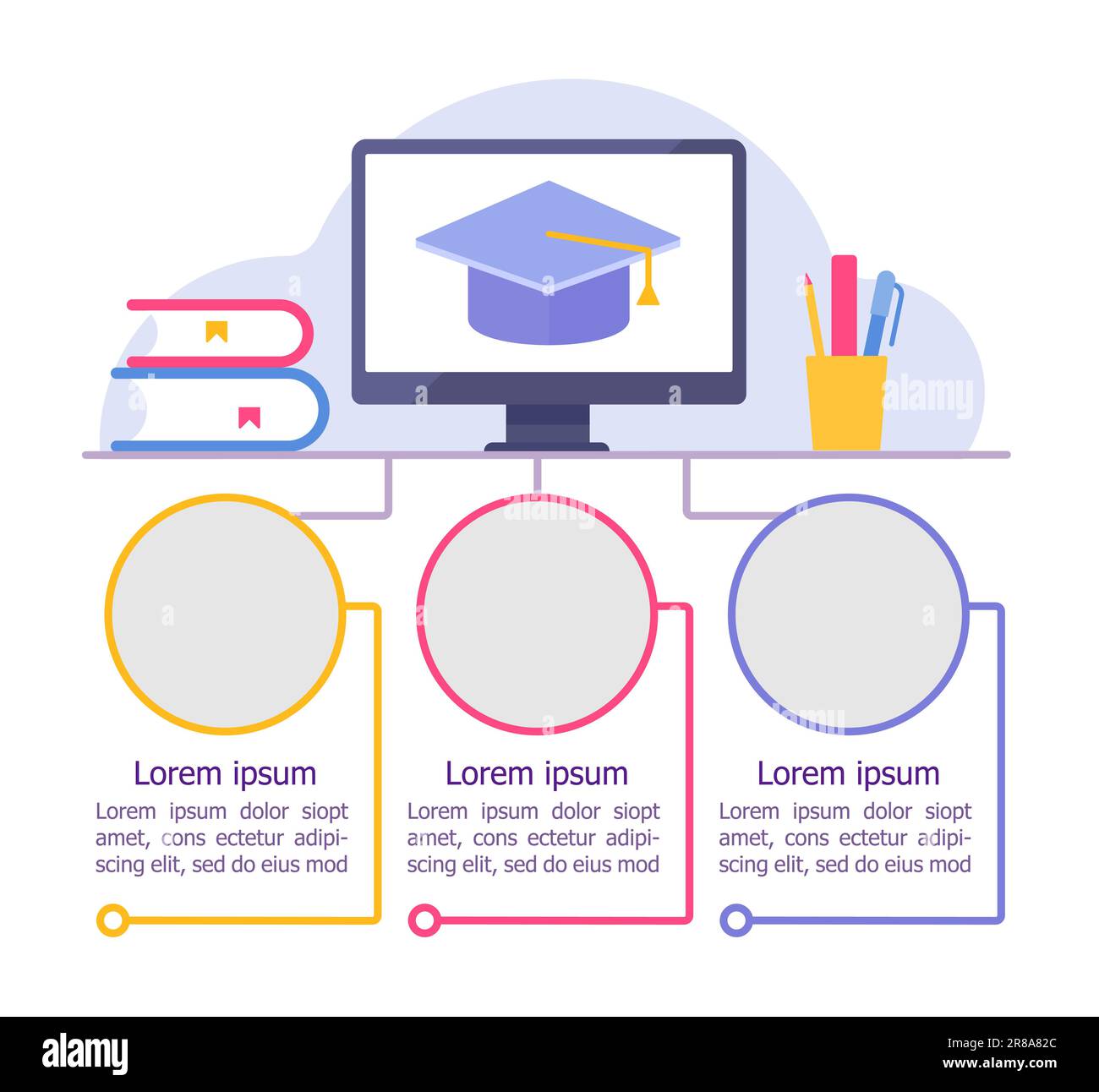Homeschooling infographic chart design template Stock Vector Image ...
