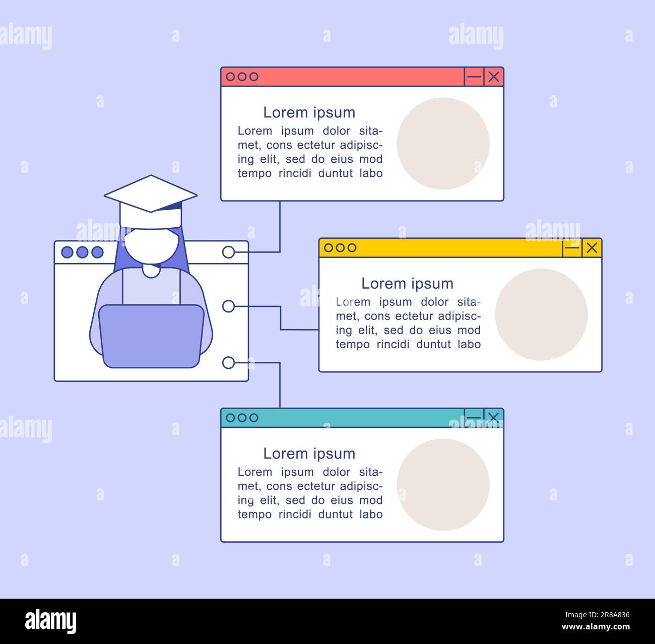 Electronic educational technology infographic chart design template ...