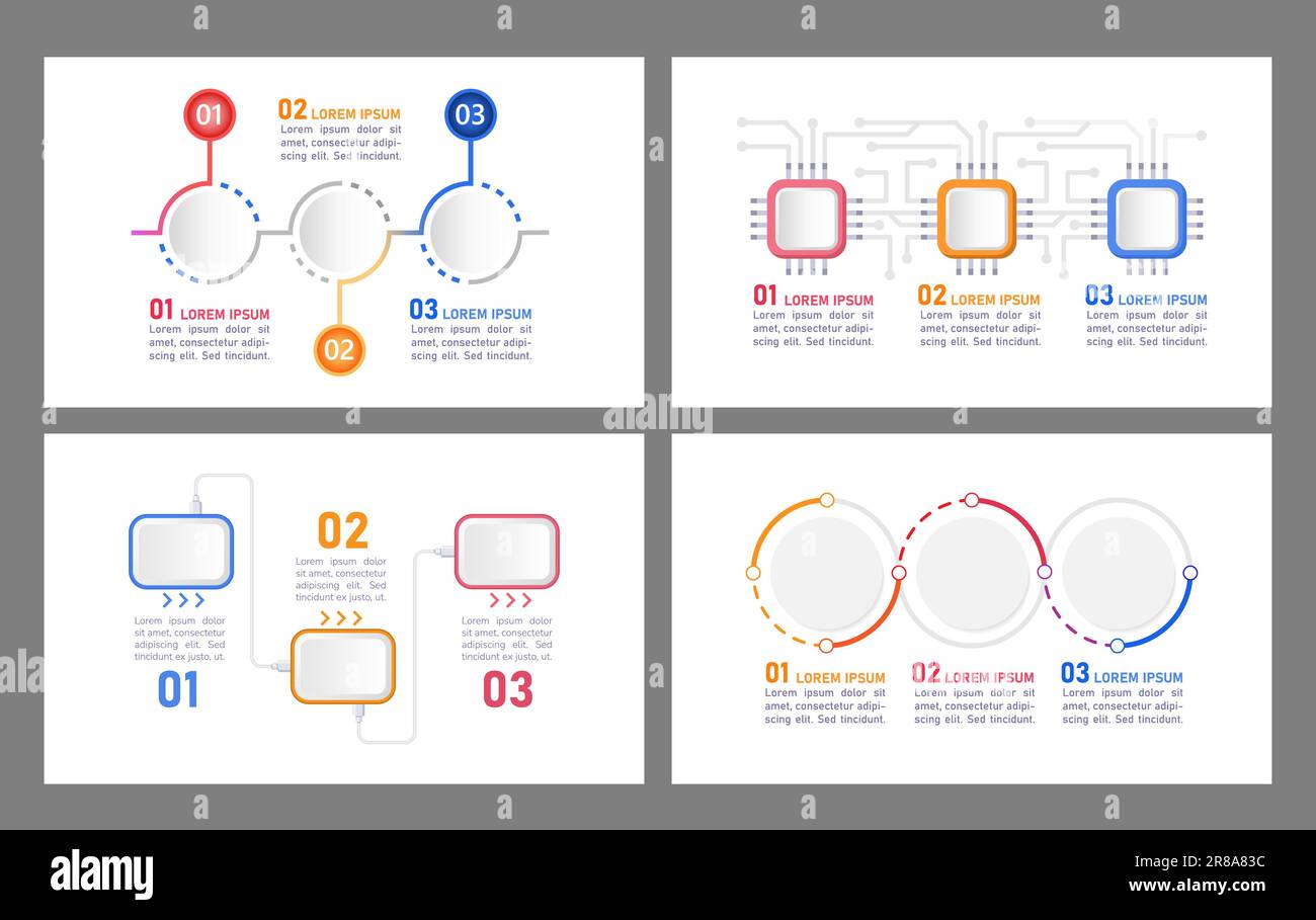 Technology and industry geometric infographic chart design template set ...