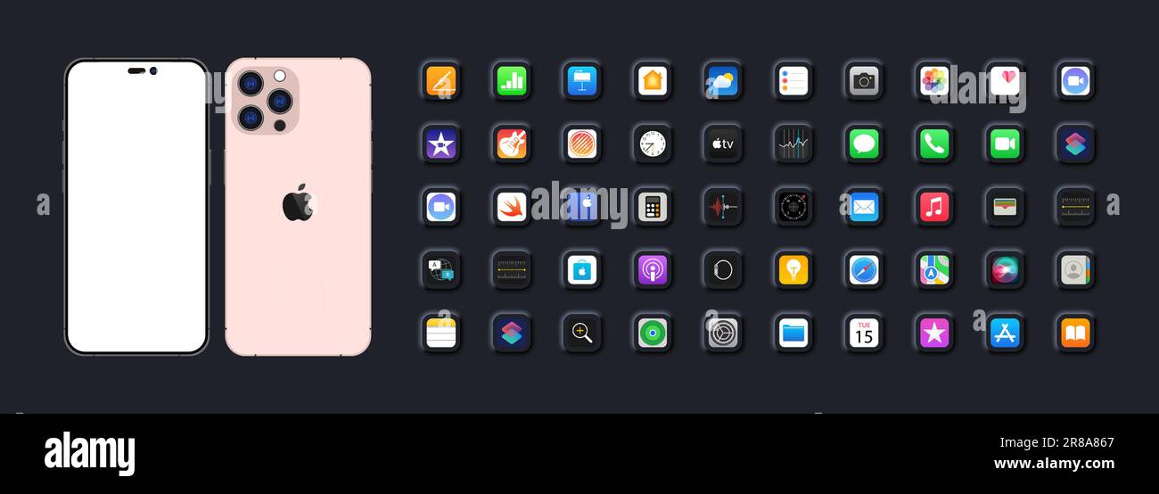 Ios 14 logo Stock Vector Images - Alamy