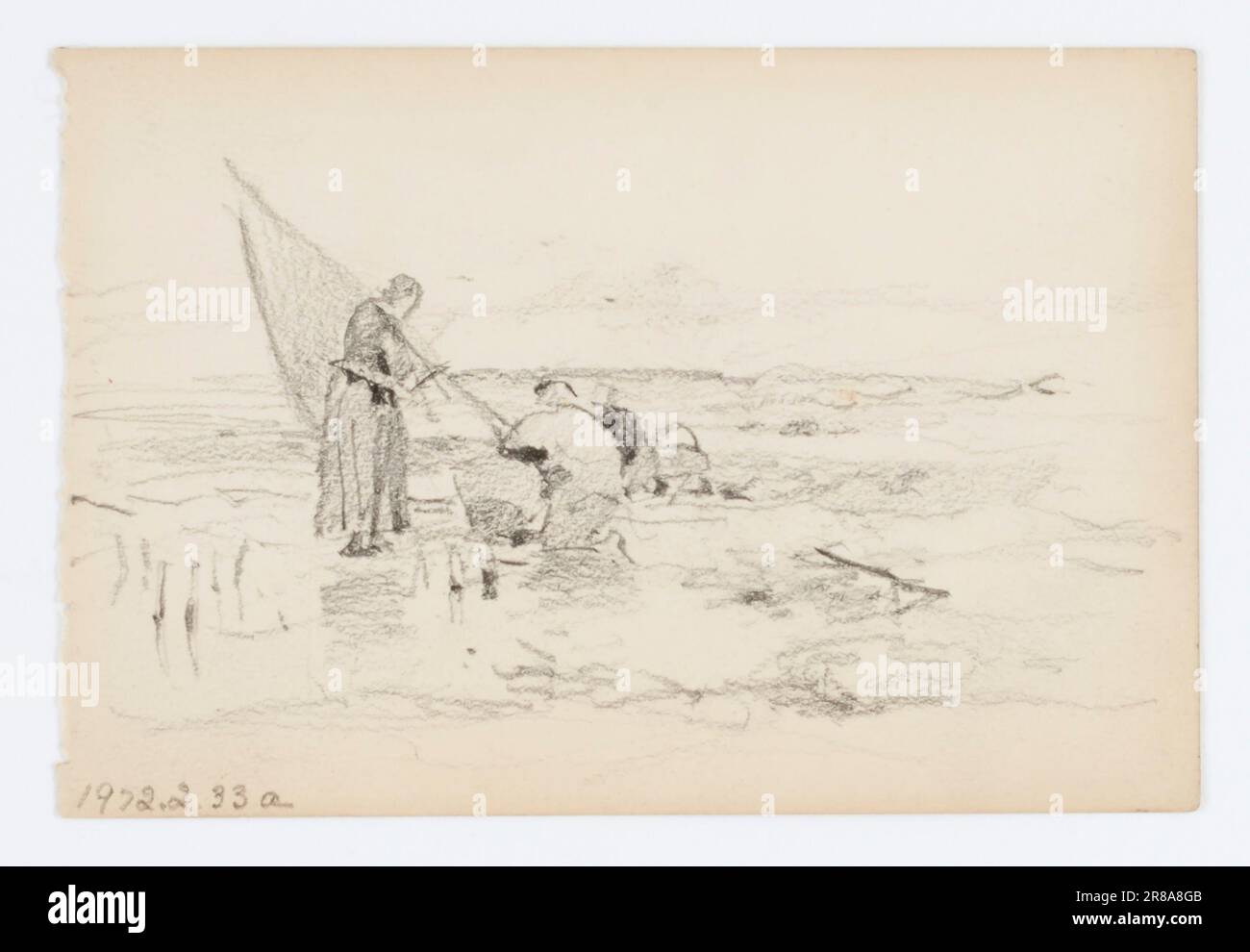 Untitled (Two Figures near a Boat) [] by Howard Russell Butler, born ...