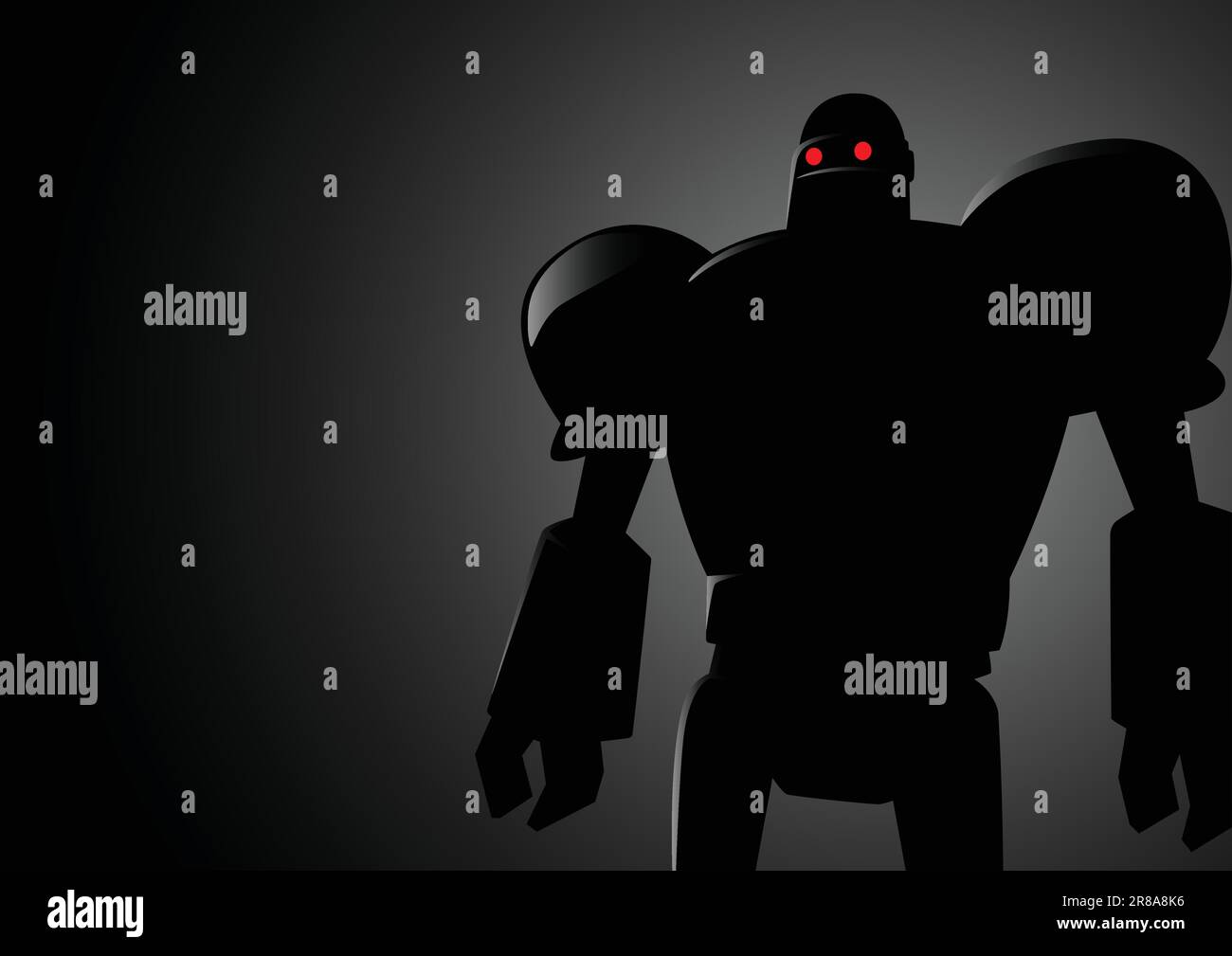 Silhouette illustration of a robot Stock Vector Image & Art - Alamy