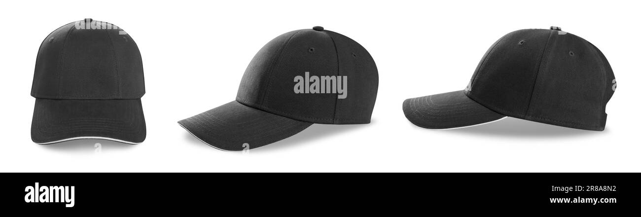 Baseball cap white mockup Black and White Stock Photos & Images - Alamy