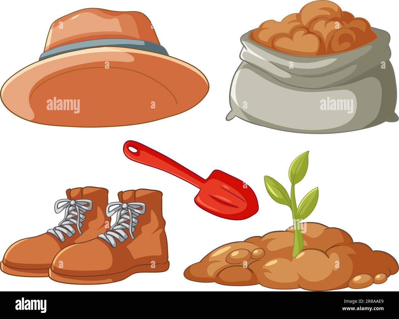 Set of planting element illustration Stock Vector Image & Art - Alamy
