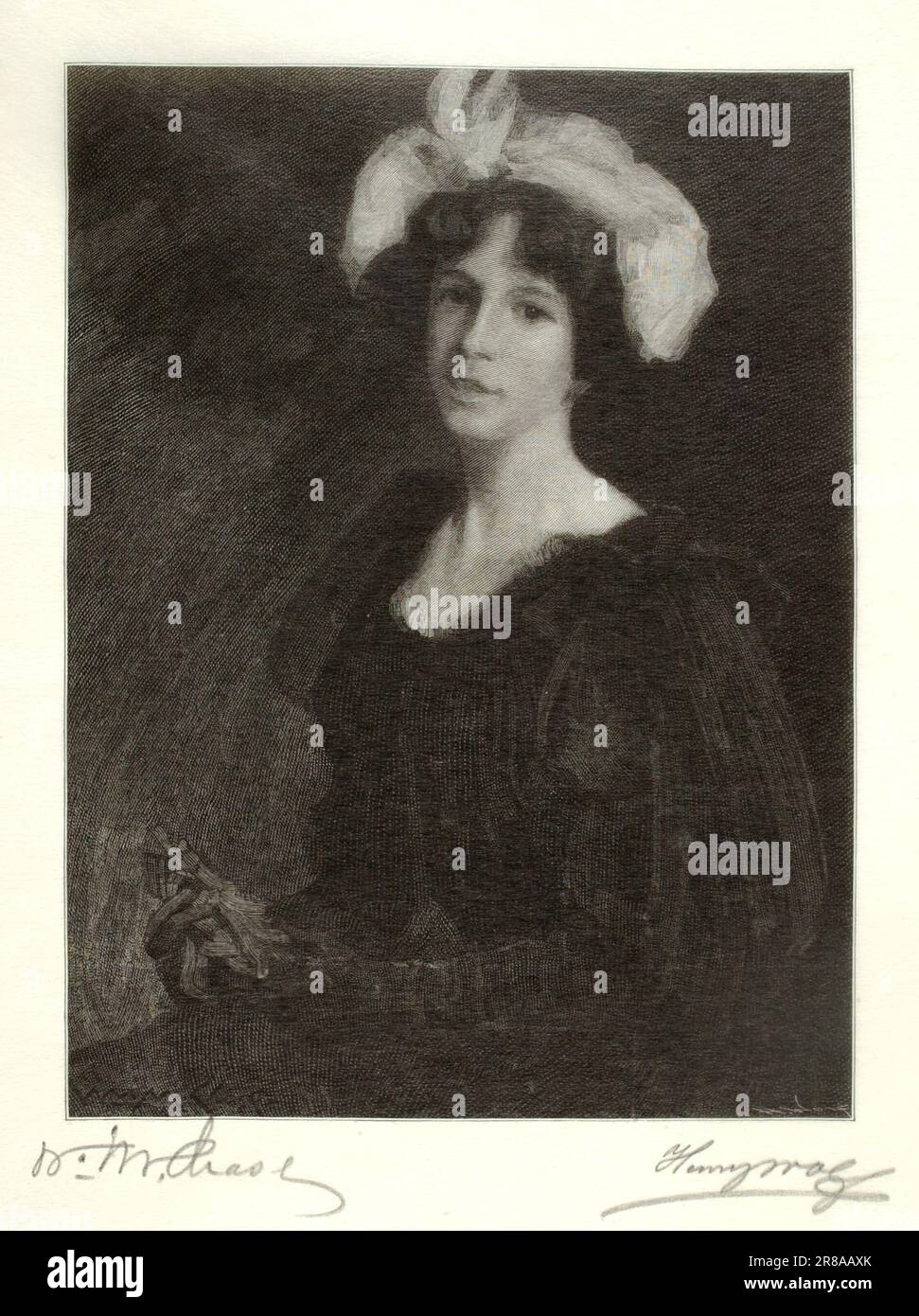 Portrait of Mrs. C-- 1894 by Henry Wolf, born Eckwersheim, Alsace 1852 ...