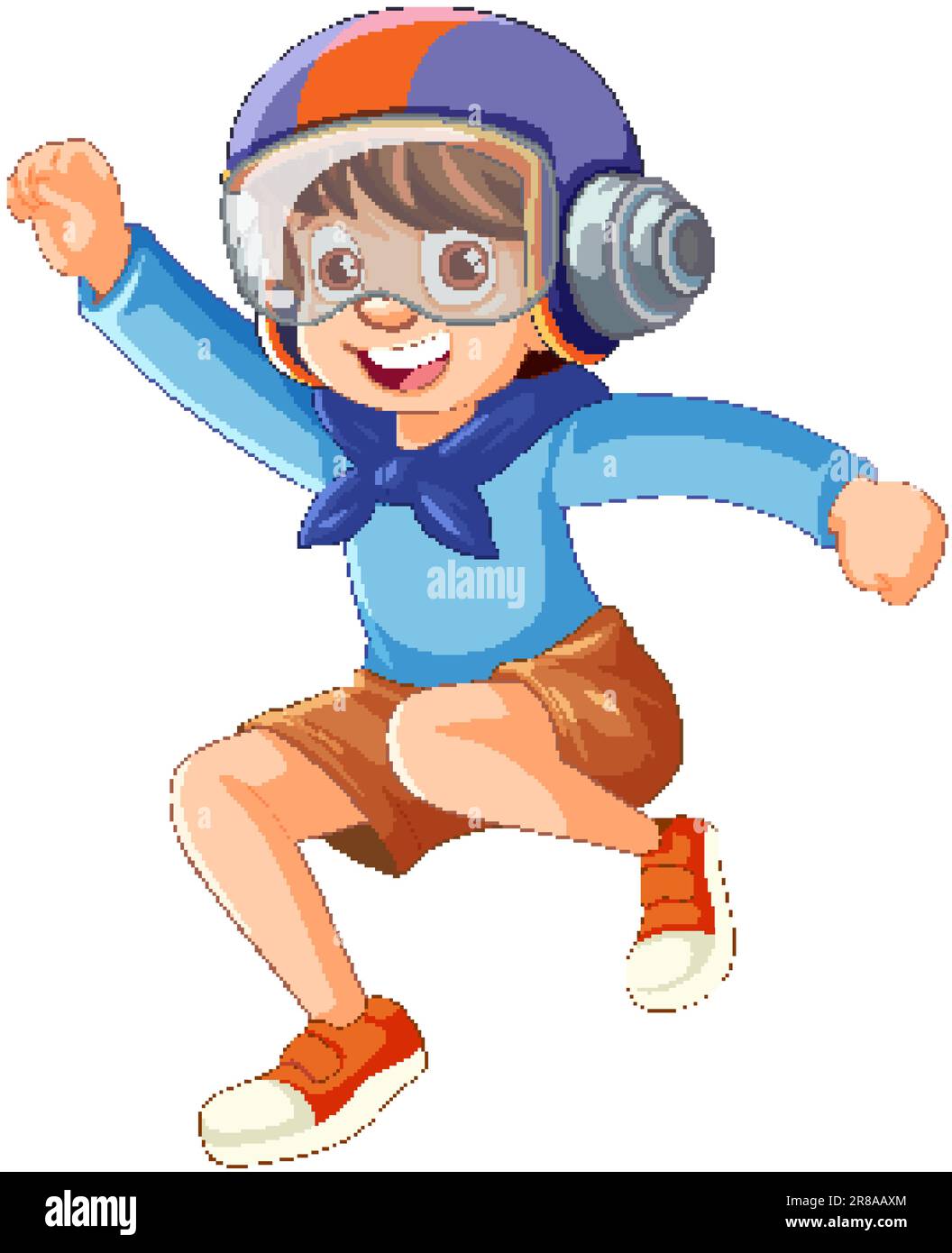 Adventure Boy Wearing Helmet illustration Stock Vector Image & Art - Alamy