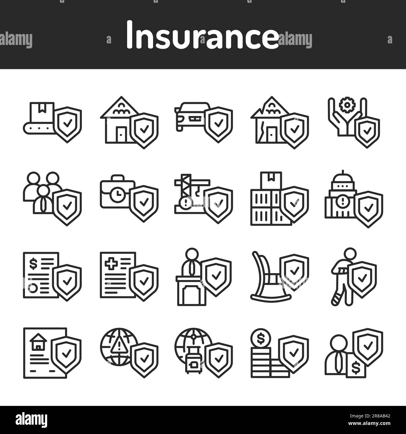 Funeral services color line icons set. Isolated vector element. Outline pictograms for web page ...