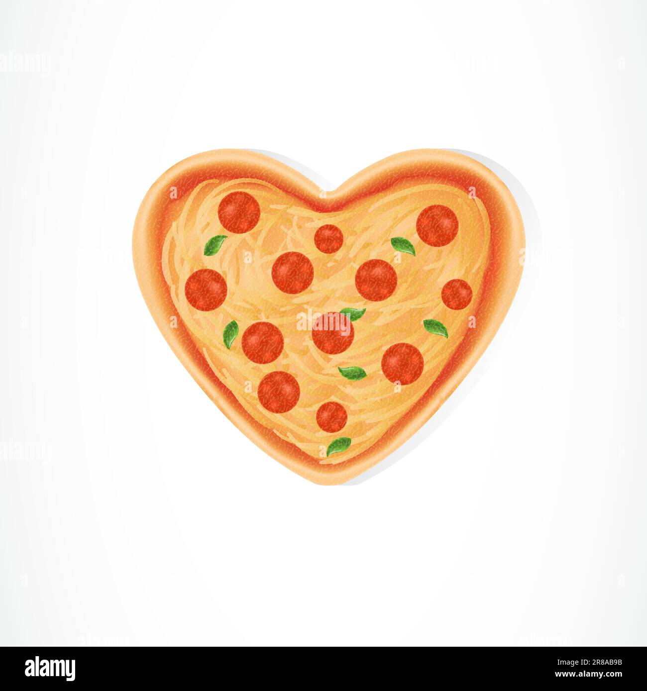 Heart shaped pizza Stock Vector Images - Alamy