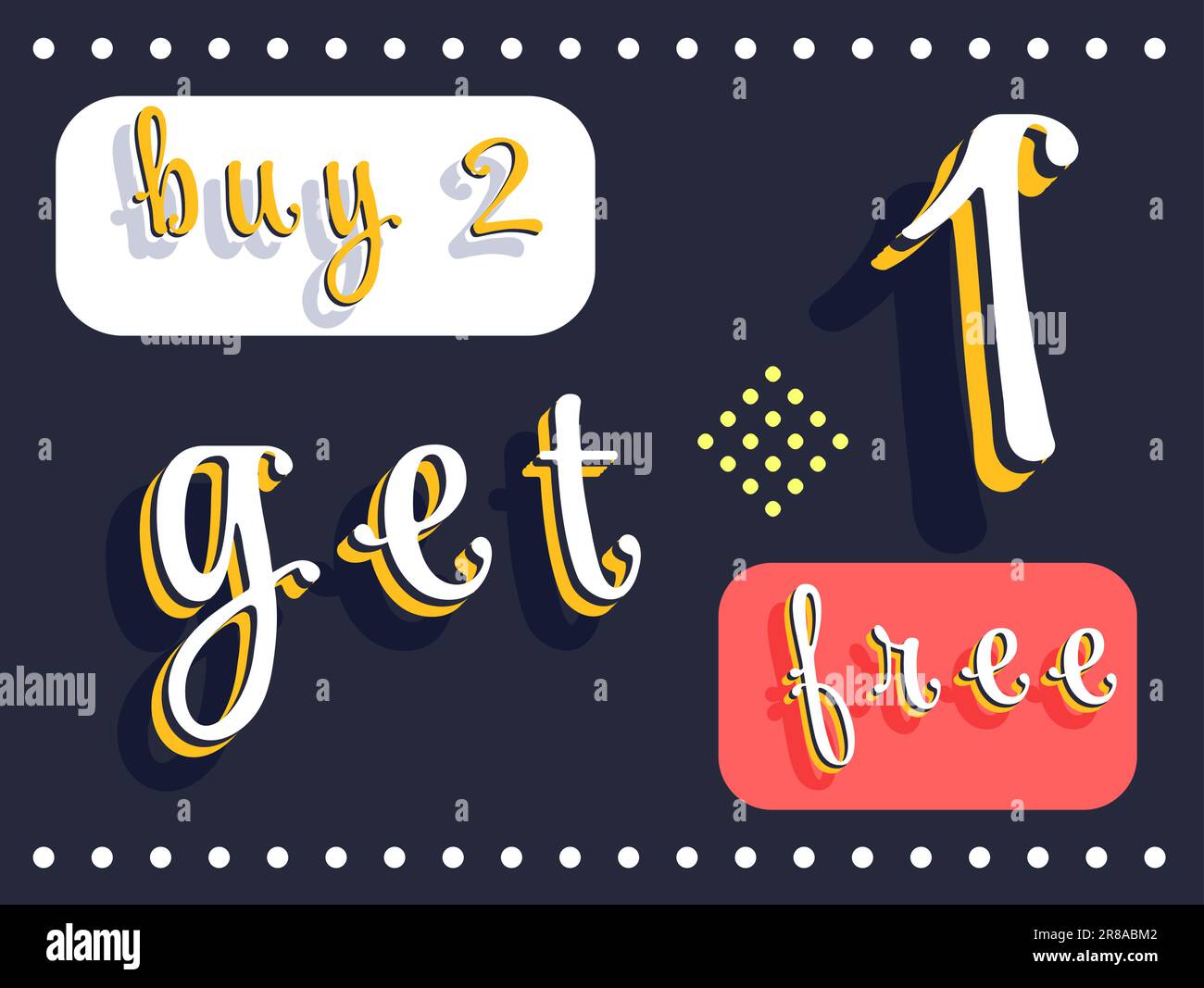 Buy one get one free sign Stock Vector Images - Alamy