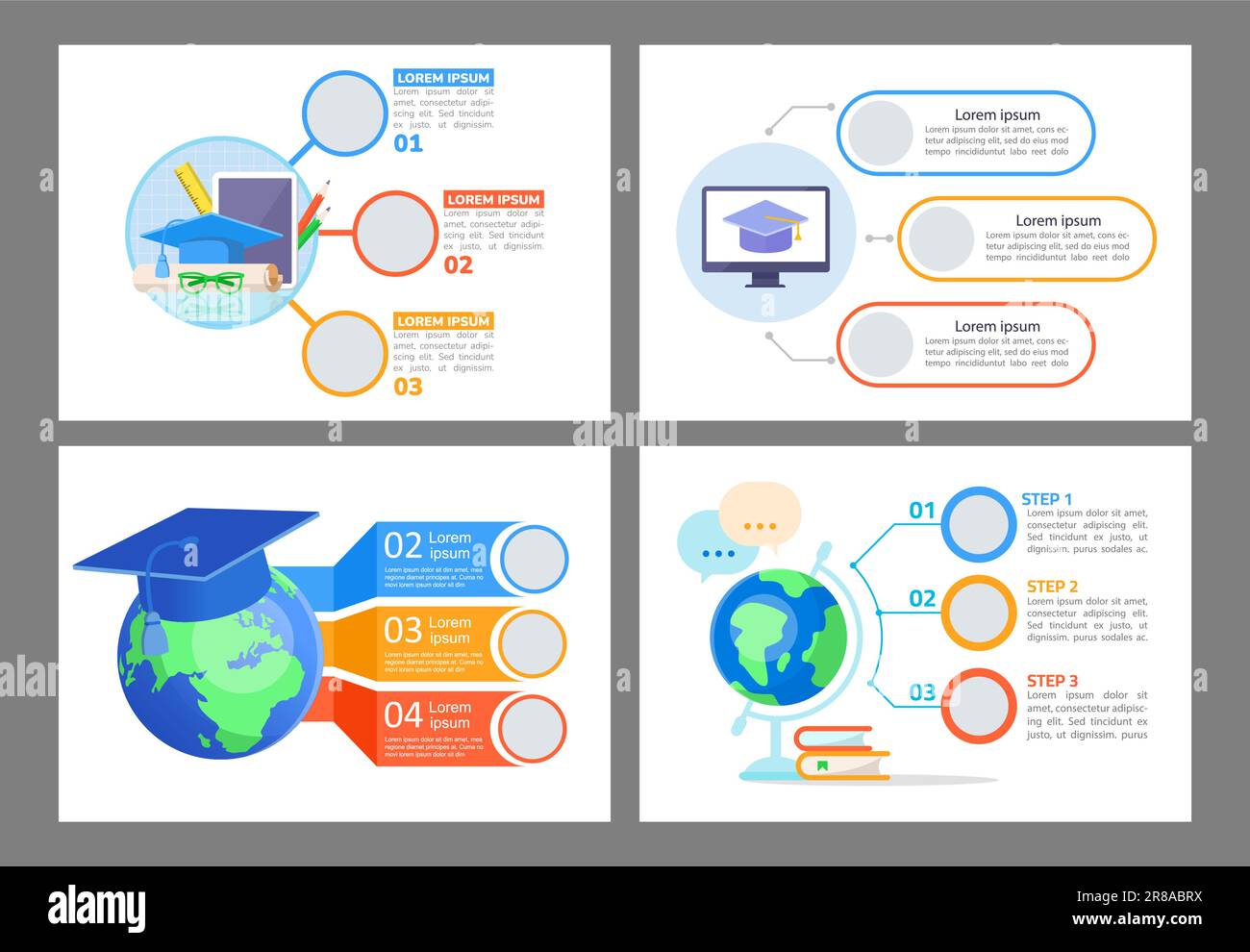 Worldwide access to educational sources infographic chart design ...