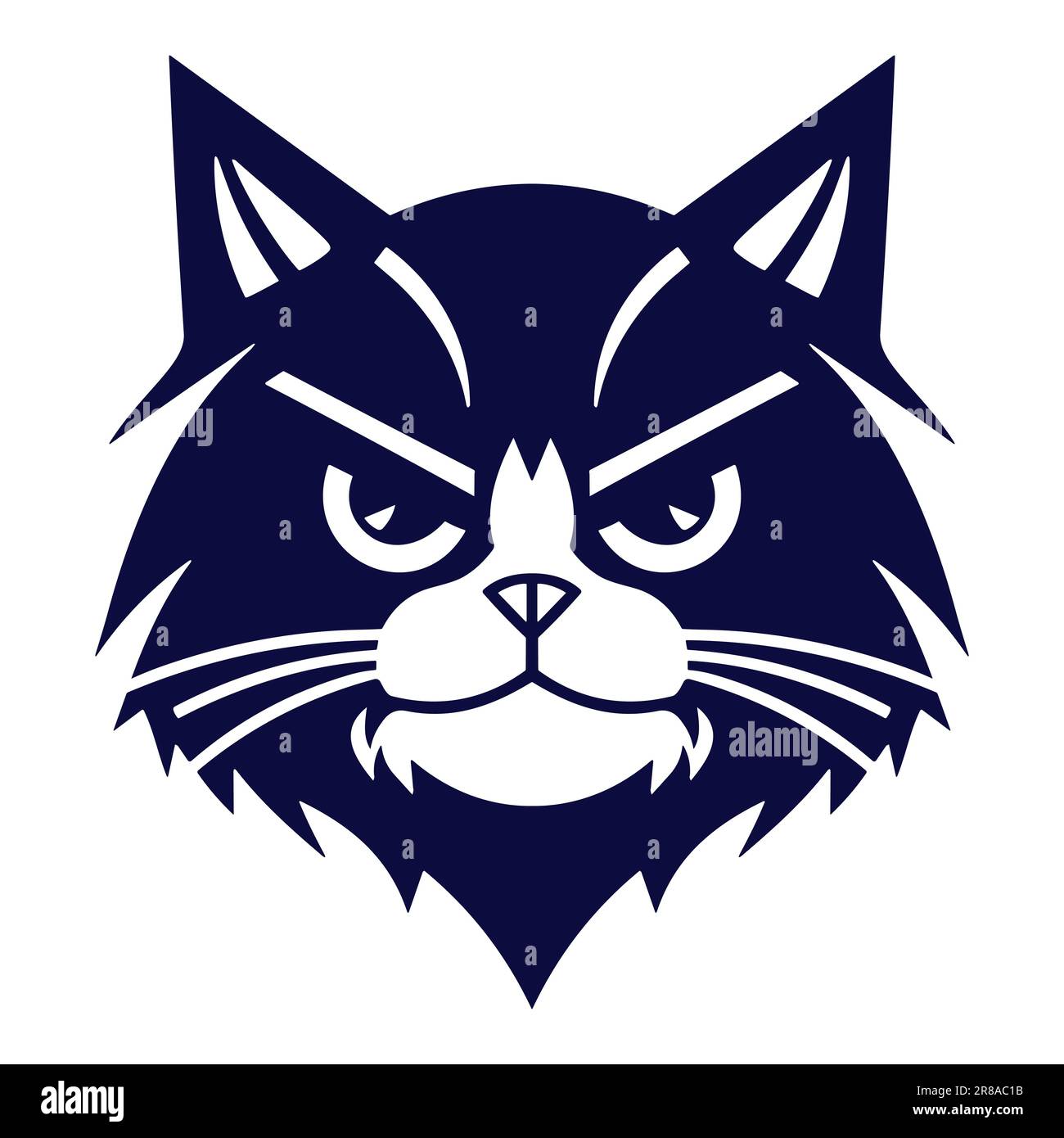 Cool cat face vector logo template, isolated on white background Stock Vector Image & Art - Alamy