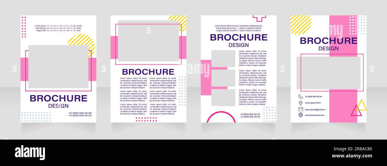 Graphic industry trade show blank brochure layout design Stock Vector ...