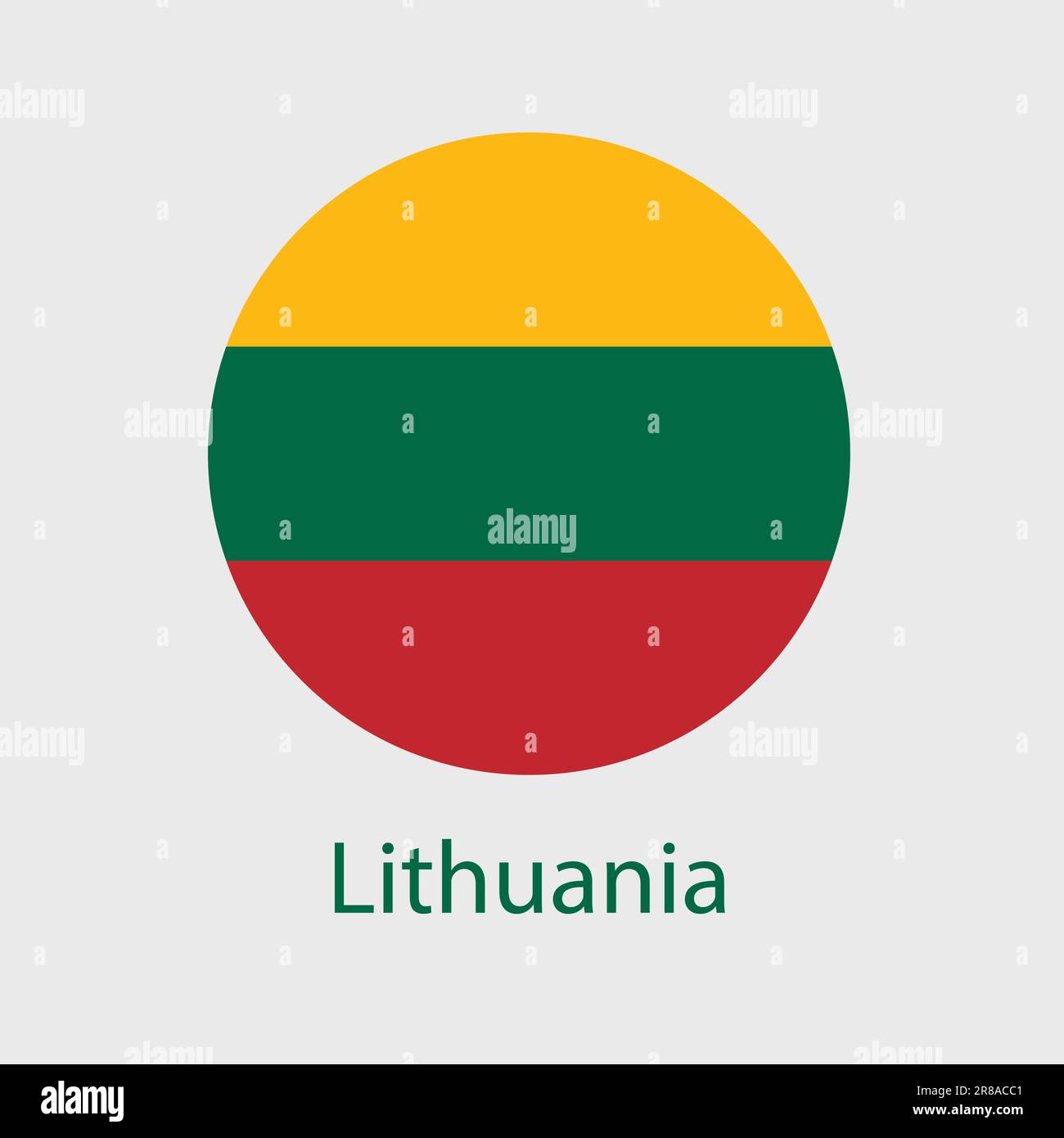Lithuania flag vector icons set of illustrations in the shape of heart, star, circle and map ...