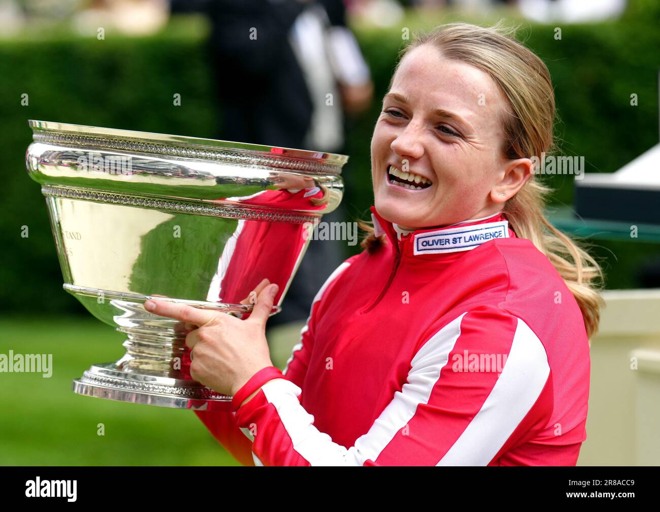 Hollie Doyle with the trophy following her victory aboard Bradsell in ...