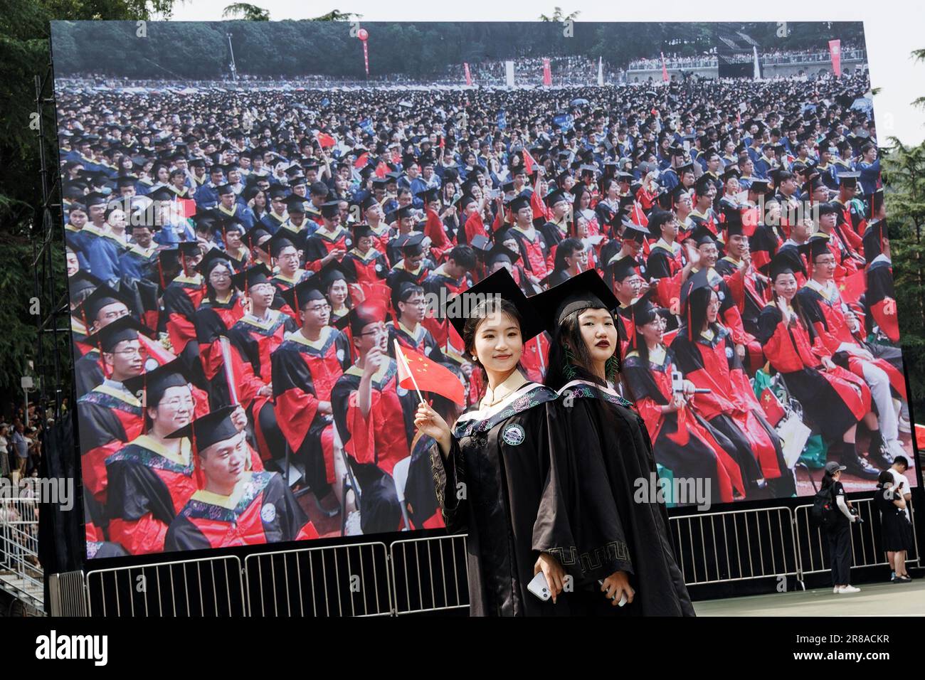 Wuhan, China. 20th June, 2023. Students from Wuhan University take ...