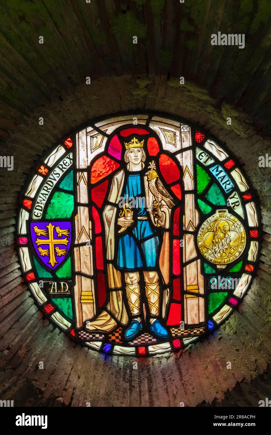 England, Dorset, Shaftesbury, Shaftesbury Abbey, Abbey Museum, Stained ...