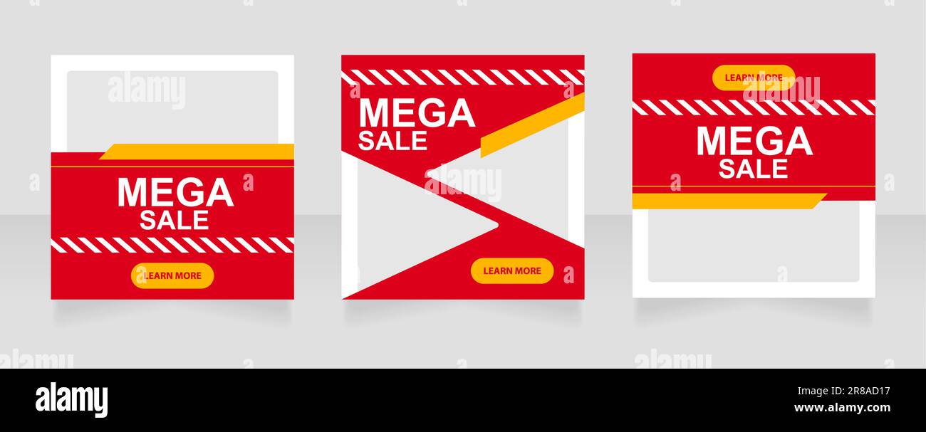 Mega sale web banner design template Stock Vector Image & Art - Alamy