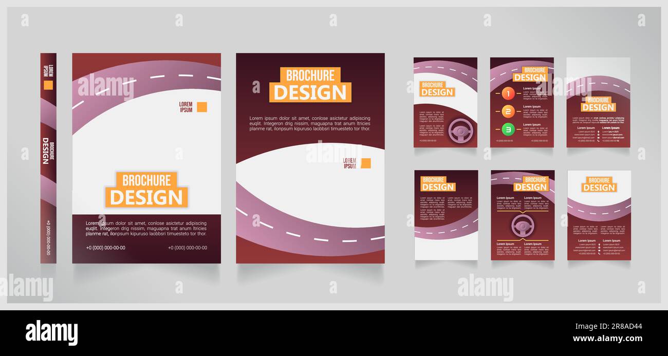 Drivers education course blank brochure design Stock Vector Image & Art ...