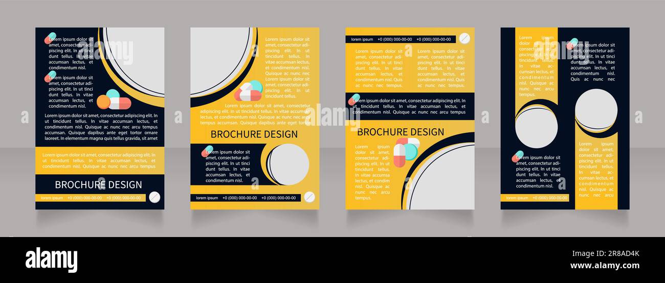 Biological engineering conference promo blank brochure layout design ...