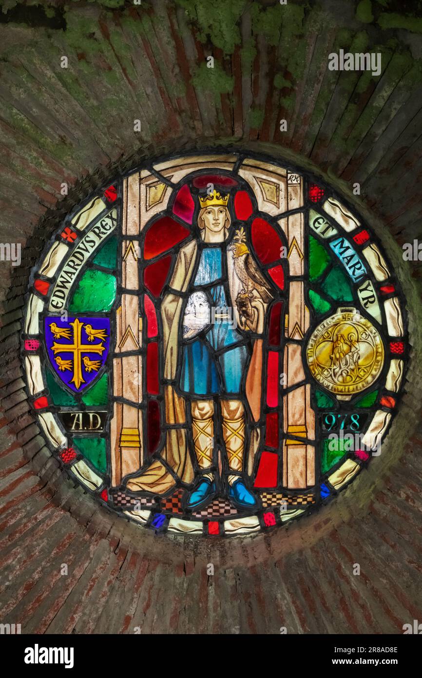 England, Dorset, Shaftesbury, Shaftesbury Abbey, Abbey Museum, Stained ...