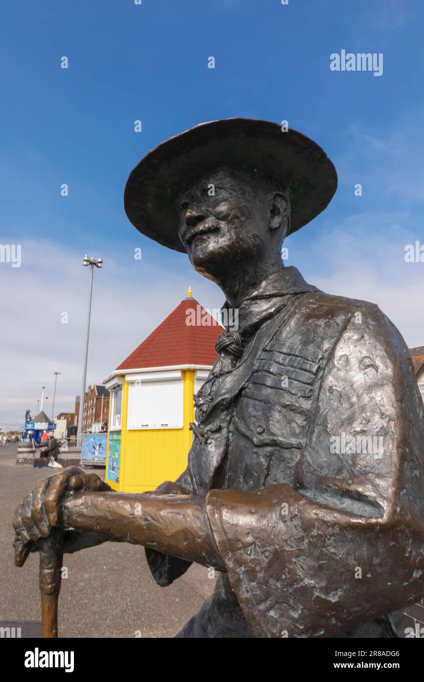 England, Dorset, Poole, Bronze Statue of Robert Baden-Powell by ...