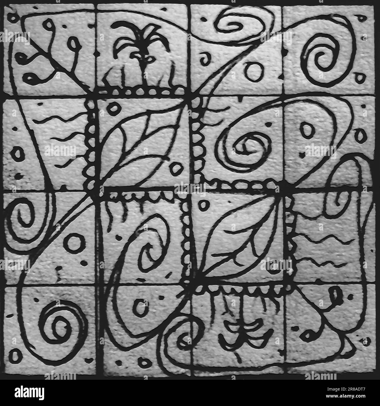 Hand draw sketchy art composition in grey and black mixed colors Stock ...