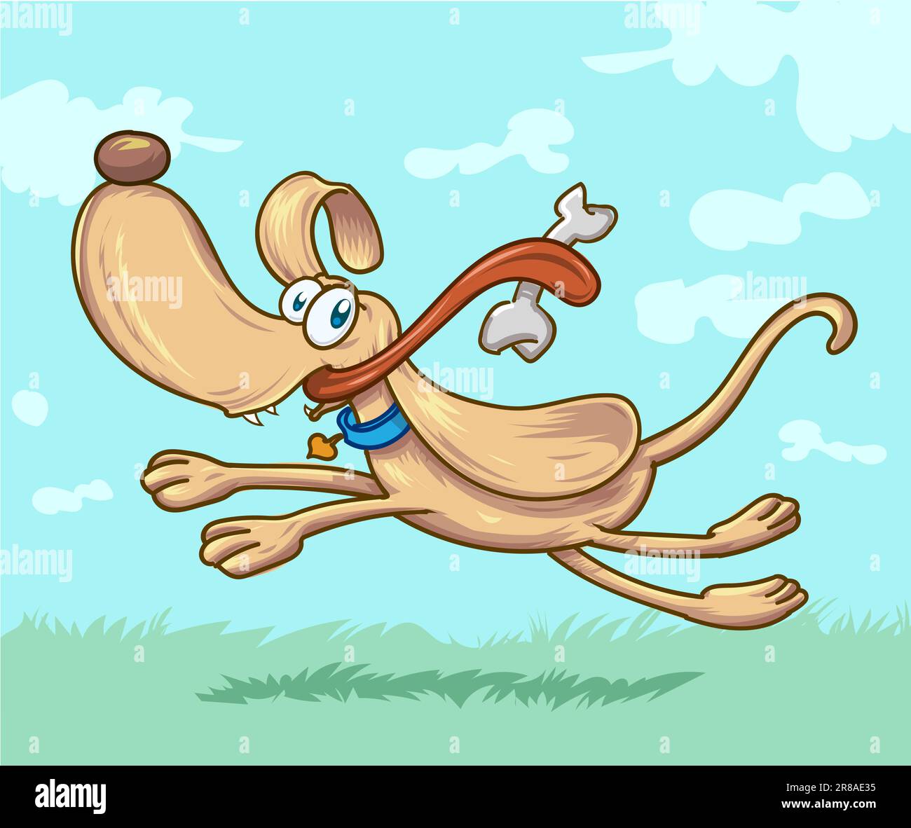 Pet dog running on Stock Vector Images - Alamy