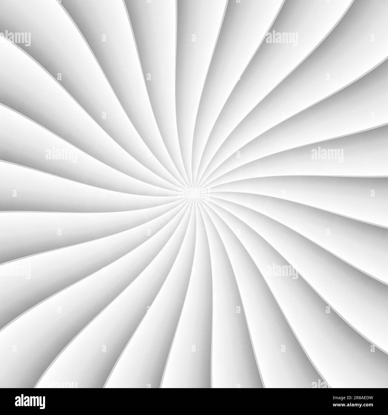 White background in abstract form fan with bending line for design ...