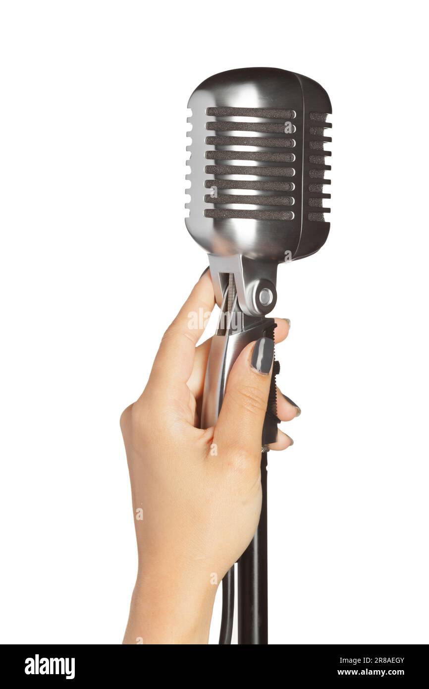 audio microphone retro style Stock Photo - Alamy