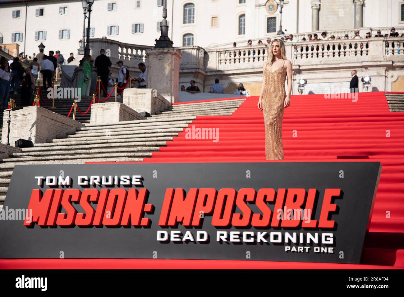 Rome, Italy. 19th June, 2023. Vanessa Kirby (in a Miu Miu dress ...