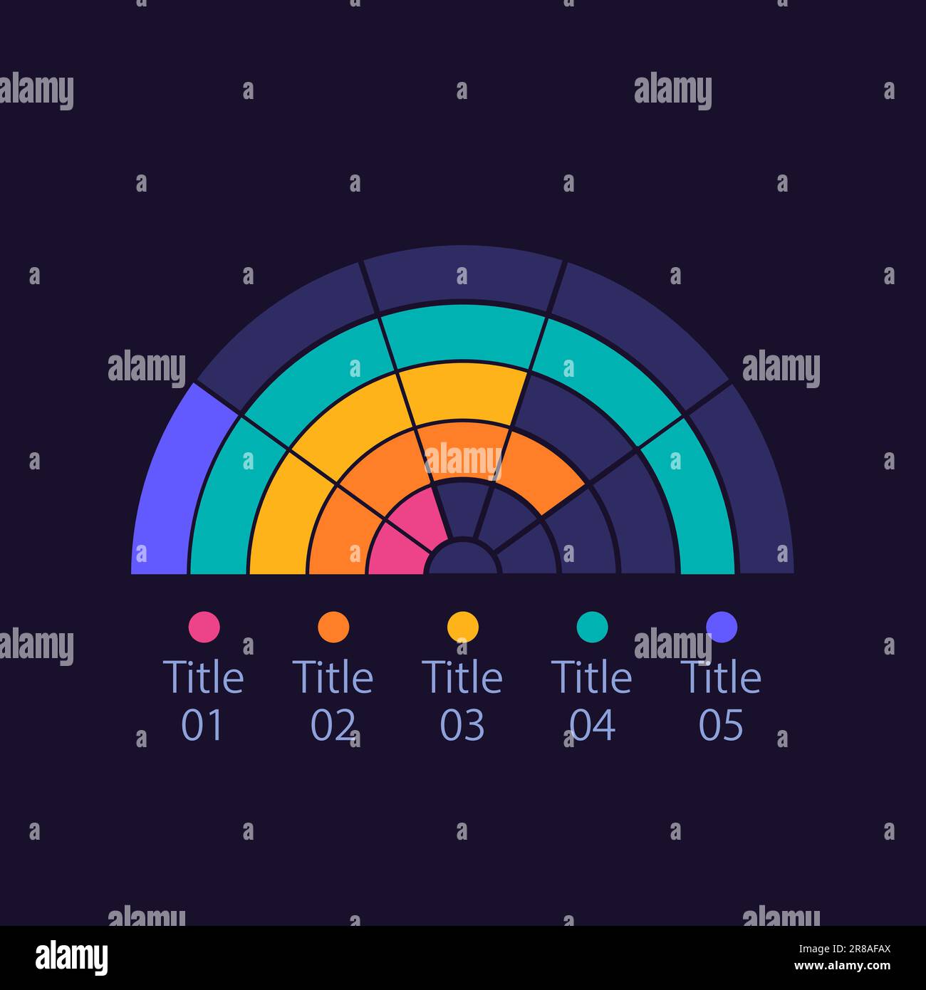 Semi circle infographic chart design template for dark theme Stock Vector Image & Art - Alamy