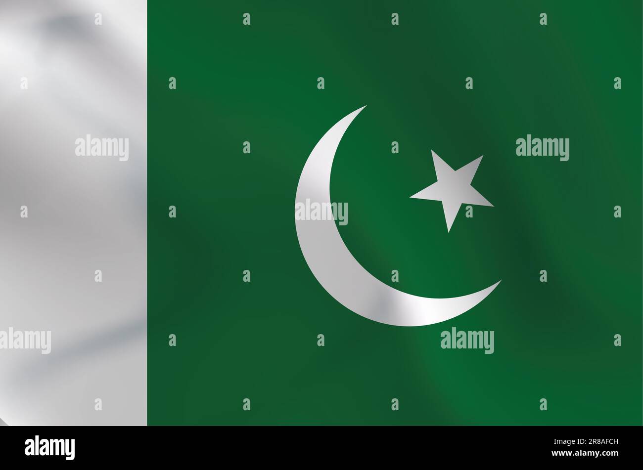 Pakistan flag illustration image Stock Photo - Alamy