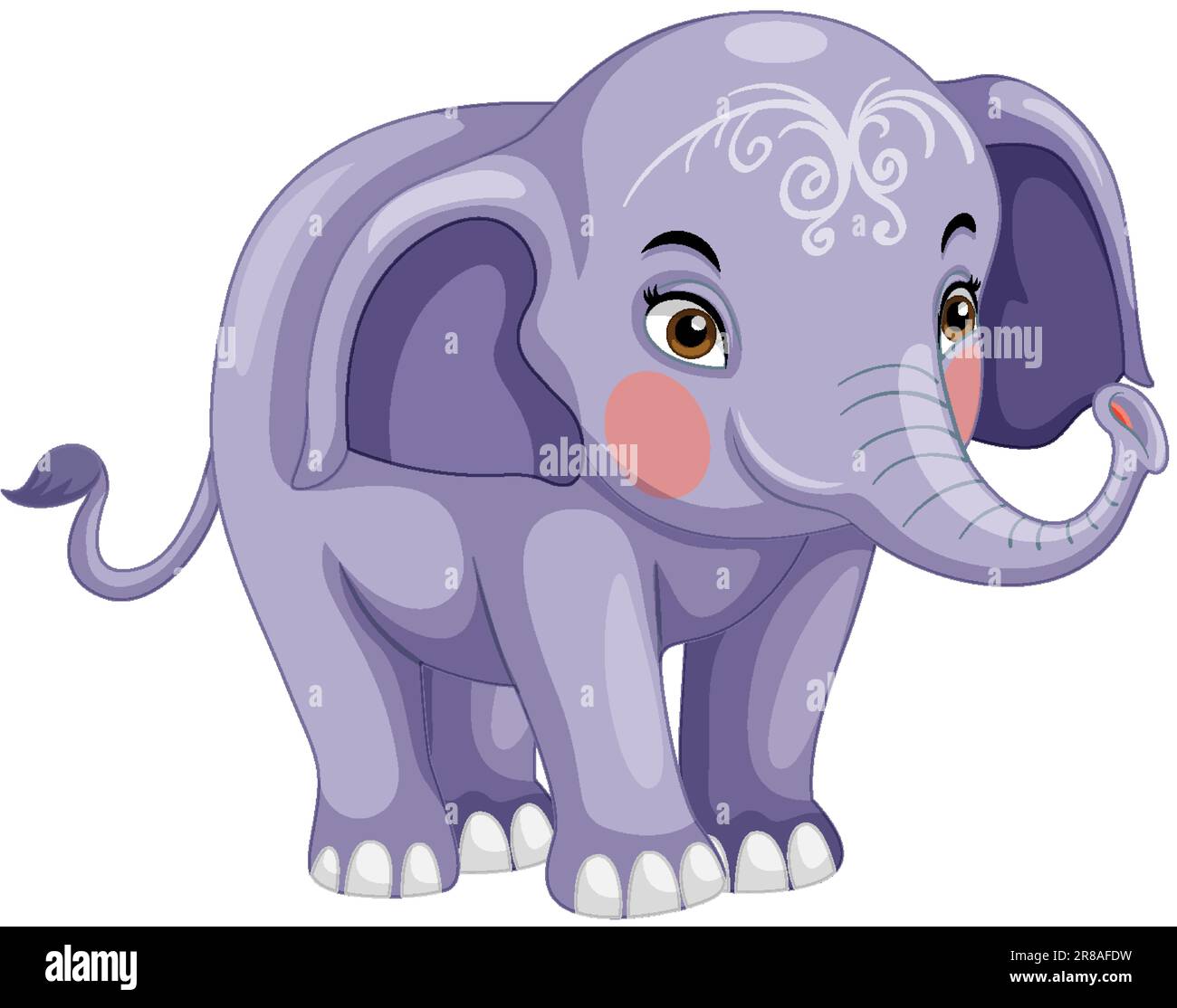 Purple Elephant Clip Art